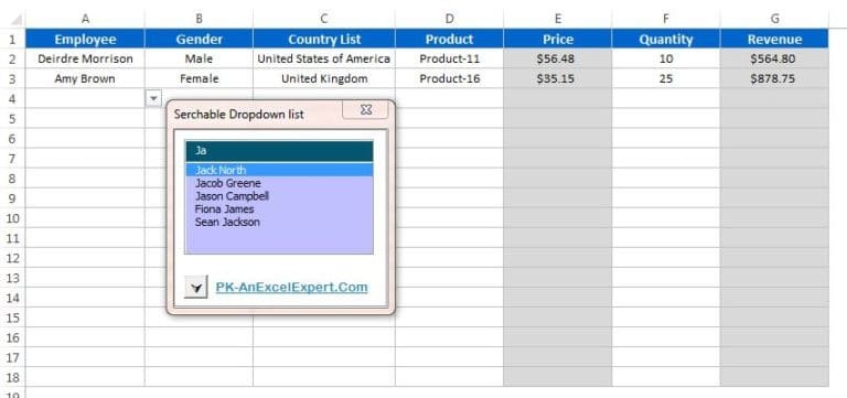 Universal Searchable dropdown list - PK: An Excel Expert Universal Searchable dropdown list - PK: An Excel Expert