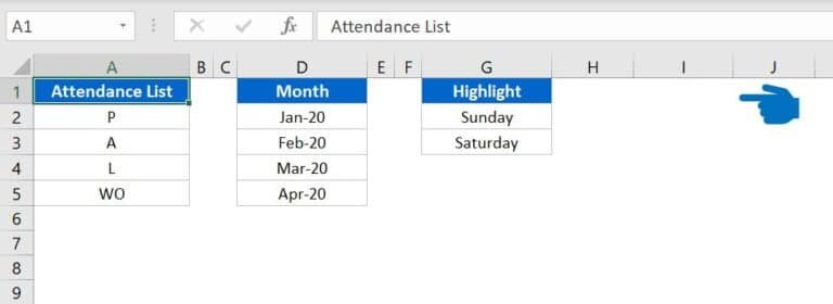 Automated Attendance Sheet in Excel - PK: An Excel Expert