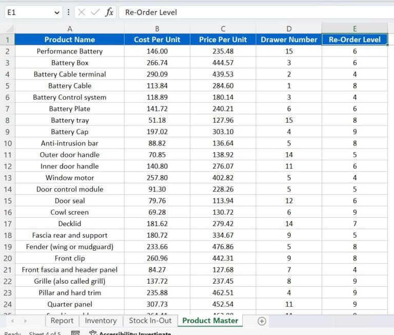 Inventory Management Template for Store - PK: An Excel Expert