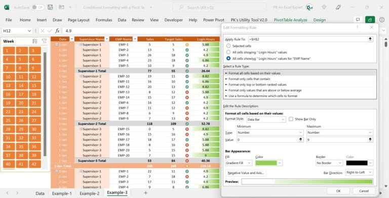 Conditional Formatting in a Pivot Table with 3 Example - PK: An Excel ...