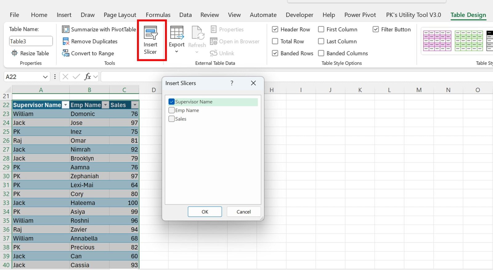 Add Slicer To Excel Chart Excel Slicer Chart Interactive Cha