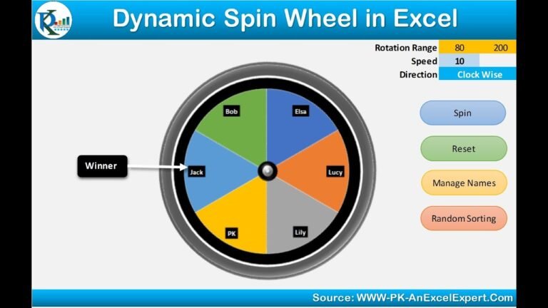 Video Thumbnail: Dynamic Spin Wheel in Excel - PK: An Excel Expert