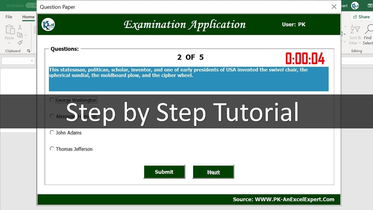 Video Thumbnail: Exam Application Form with Timer | Step by Step ...