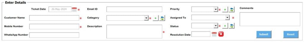 Complaint Management System V1.0 in Excel - PK: An Excel Expert