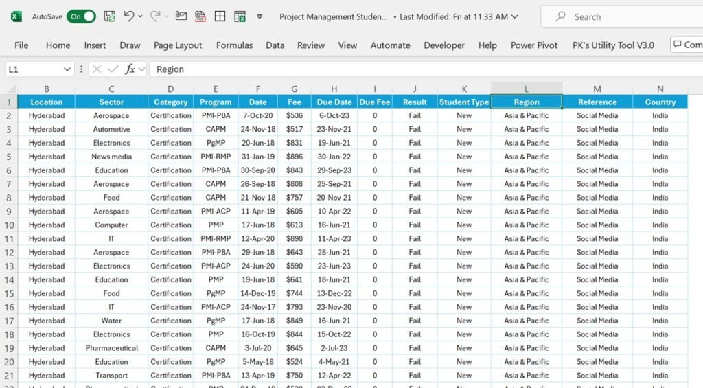 Project Management Student Dashboard in Power BI - PK: An Excel Expert