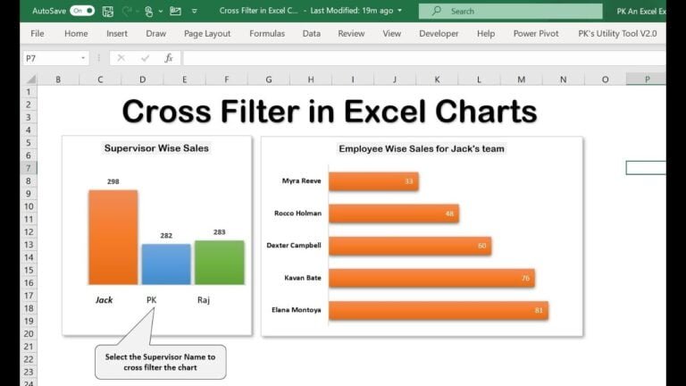 Video Thumbnail: Cross Filter Functionality in Excel Chart - PK: An ...