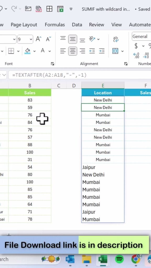 Video Thumbnail: Mastering Excel: Extract Unique Locations and Calculate Total Sales #exceltips ...