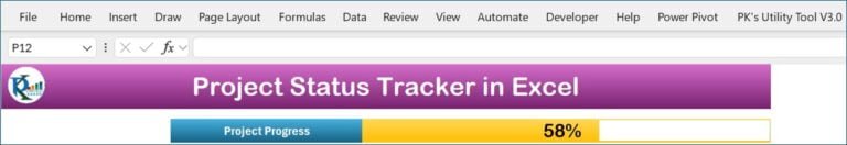 Project Progress Tracker in Excel - PK: An Excel Expert
