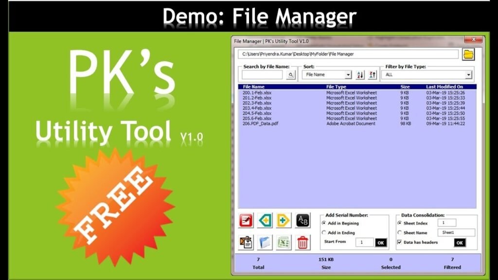Video Thumbnail: Demo: File Manager || PK's Utility Tool V1.0 || Free ...