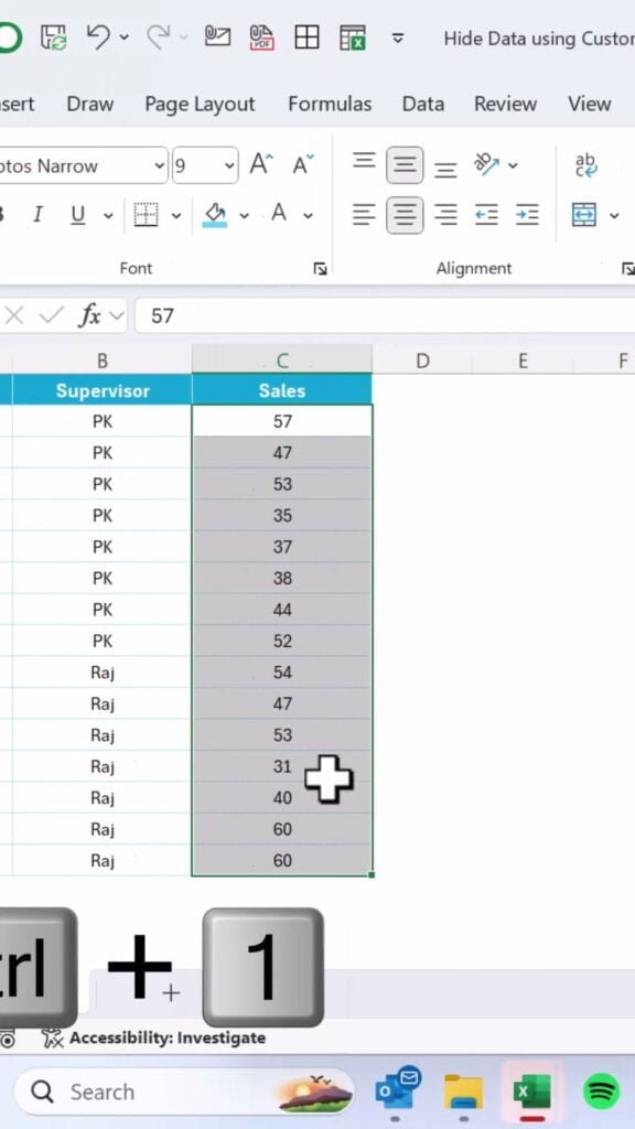 Video Thumbnail: Make Your Excel Data Invisible! Unbelievable Trick! #exceltips - PK: An Excel ...