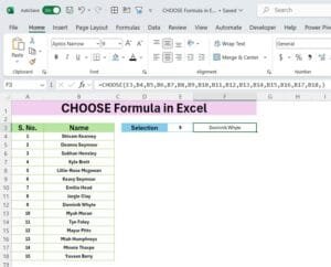 CHOOSE Formula in Excel with Examples - PK: An Excel Expert