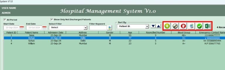 Hospital Management system V1.0 in Excel - PK: An Excel Expert