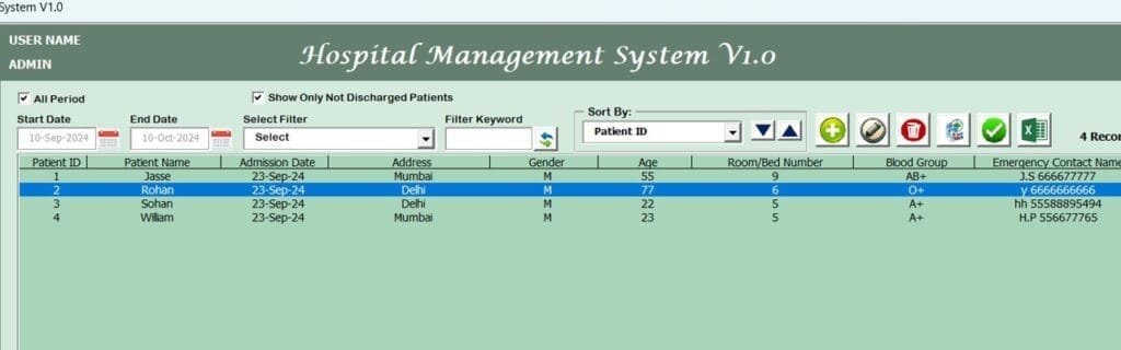 Hospital Management System V1.0 - PK: An Excel Expert