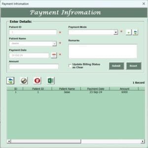 Hospital Management system V1.0 in Excel - PK: An Excel Expert