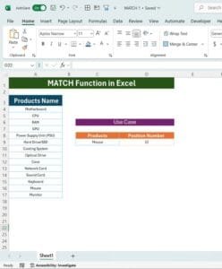 Use MATCH Function in Excel with Examples - PK: An Excel Expert