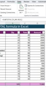 SUBTOTAL formula in Excel with Examples - PK: An Excel Expert