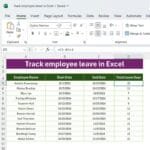 Track employee leave in Excel with Example - PK: An Excel Expert