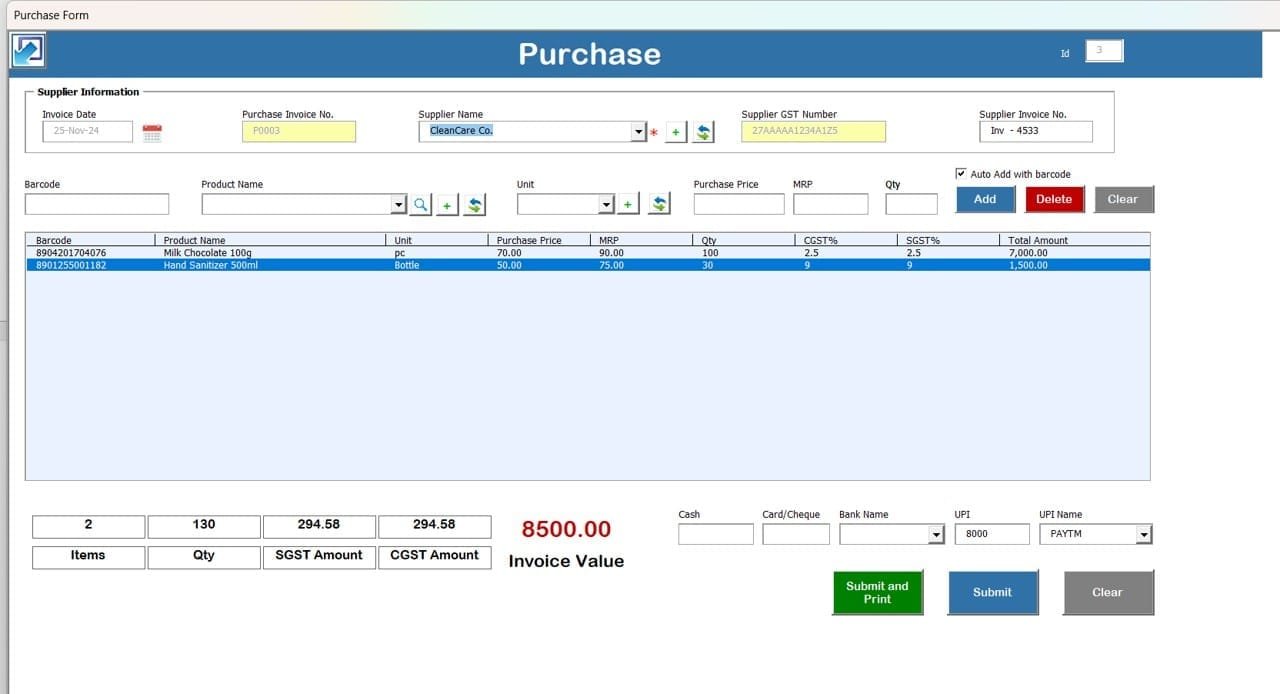 GST Billing Software V1.0 - PK: An Excel Expert