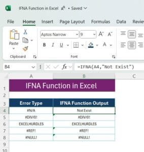 IFNA Function in Excel with Examples - PK: An Excel Expert
