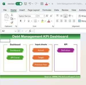Debt Management KPI Dashboard in Excel - PK: An Excel Expert