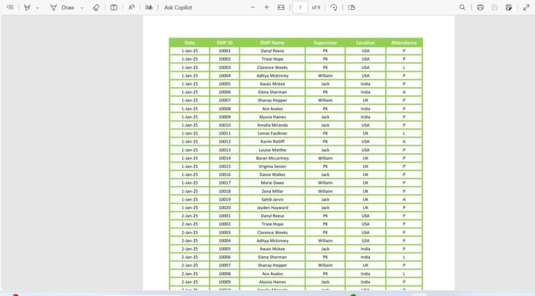 Automated Attendance Report from PDF Source File 3 - PK: An Excel Expert