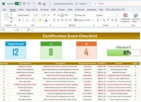 Certification Exam Checklist in Excel - PK: An Excel Expert