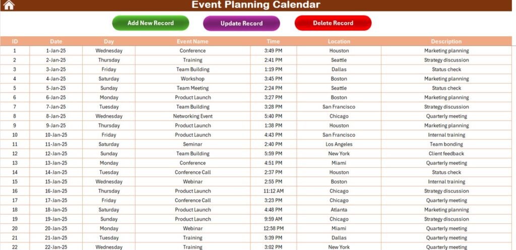 Event Planning Calendar-7 - PK: An Excel Expert
