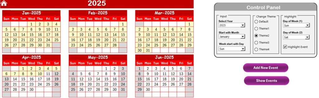 Holiday Schedule Calendar in Excel - PK: An Excel Expert