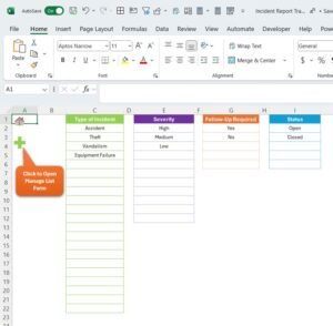 Incident Report Tracker in Excel - PK: An Excel Expert