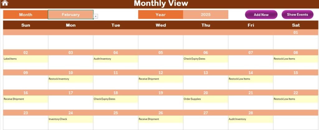 Inventory Restocking Calendar in Excel - PK: An Excel Expert