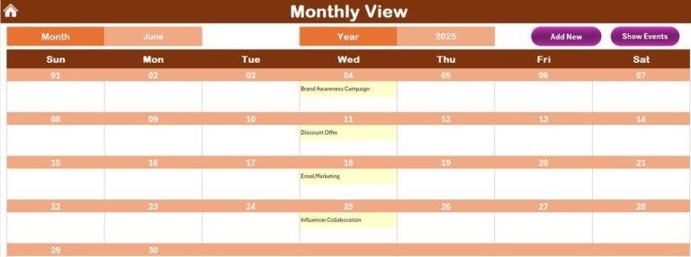 Marketing Campaign Calendar in Excel - PK: An Excel Expert