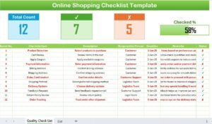Online Shopping Checklist in Excel - PK: An Excel Expert