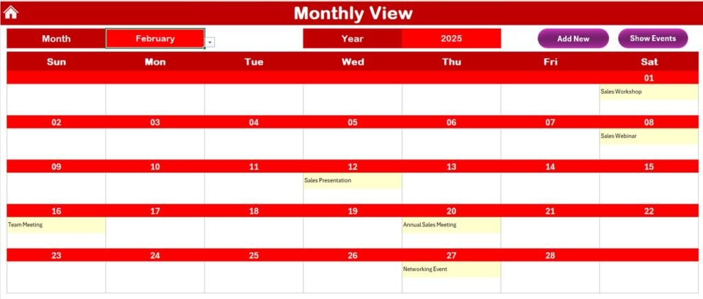 Sales Activity Calendar in Excel - PK: An Excel Expert