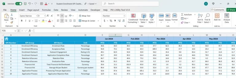 Student Enrollment KPI Dashboard in Excel - PK: An Excel Expert