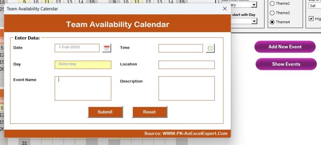 Team Availability Calendar in Excel - PK: An Excel Expert