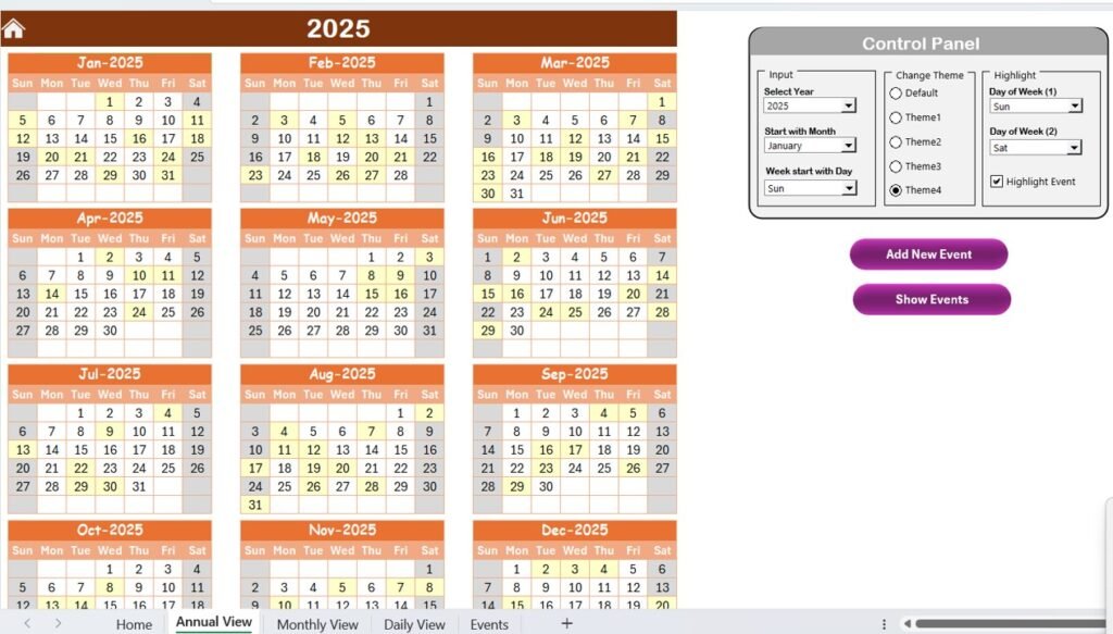 Training and Workshop Calendar in Excel - PK: An Excel Expert