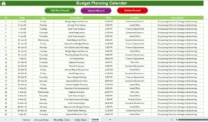Budget Planning Calendar in Excel - PK: An Excel Expert
