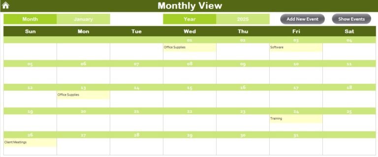 Business Expense Calendar in Excel - PK: An Excel Expert