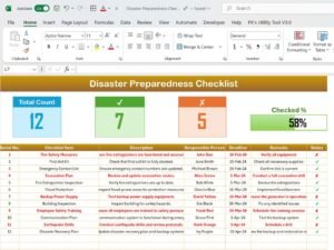 Disaster Preparedness Checklist - PK: An Excel Expert
