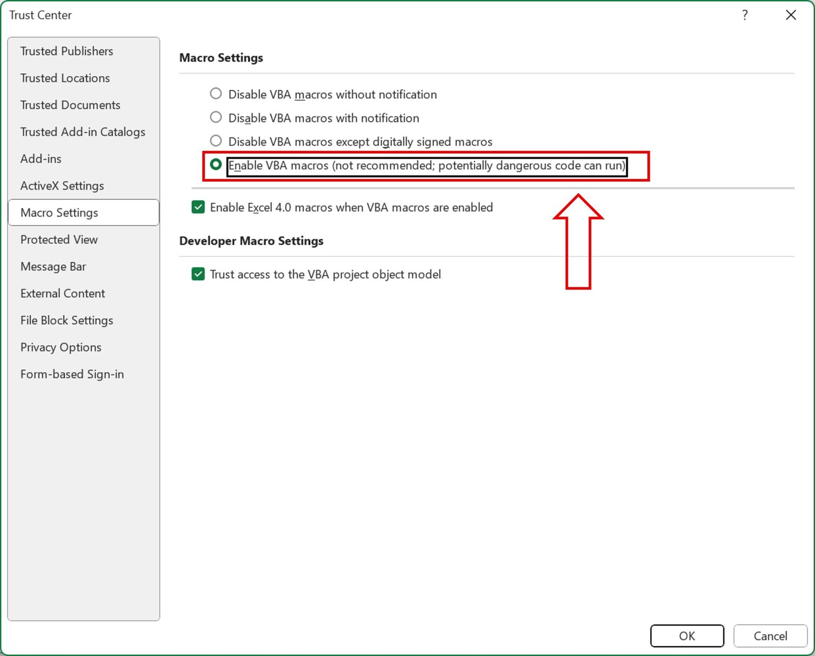 4 Easy ways to Enable Macros in Excel VBA - PK: An Excel Expert