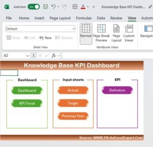 Knowledge Base KPI Dashboard in Excel - PK: An Excel Expert