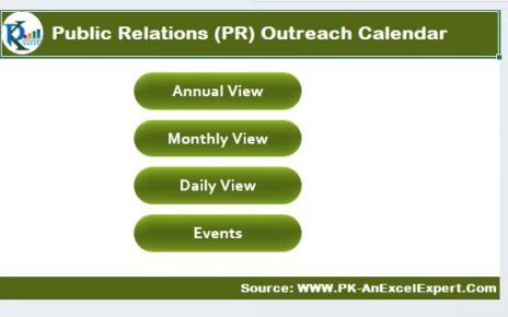 Public Relations Outreach Calendar in Excel - PK: An Excel Expert