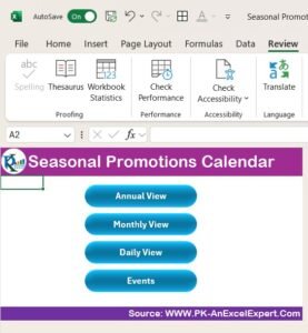 Seasonal Promotions Calendar in Excel - PK: An Excel Expert