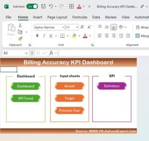 Billing Accuracy KPI Dashboard-1 - PK: An Excel Expert