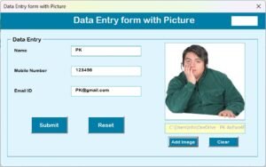 Data Entry form with Picture Box in Excel VBA - PK: An Excel Expert