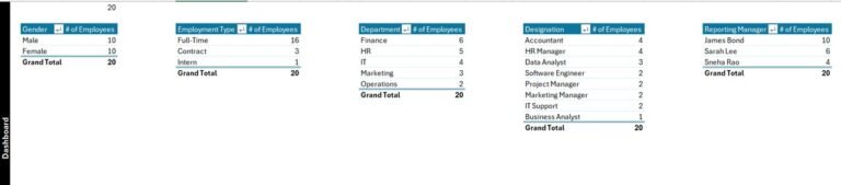 Employee Database Tracker in Excel - PK: An Excel Expert