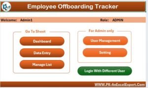 Employee Offboarding Tracker in Excel - PK: An Excel Expert