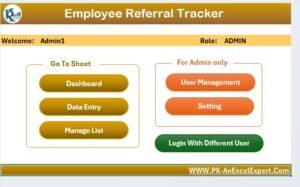 Employee Referral Tracker in Excel - PK: An Excel Expert
