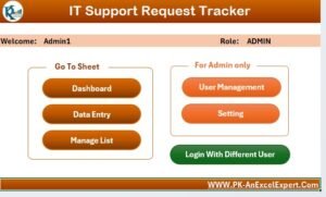 IT Support Request Tracker in Excel - PK: An Excel Expert