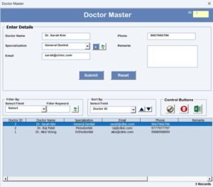 Dental Clinic Management System 7 - PK: An Excel Expert